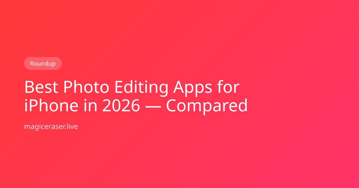 Best Photo Editing Apps for iPhone in 2026 — Top Picks Compared